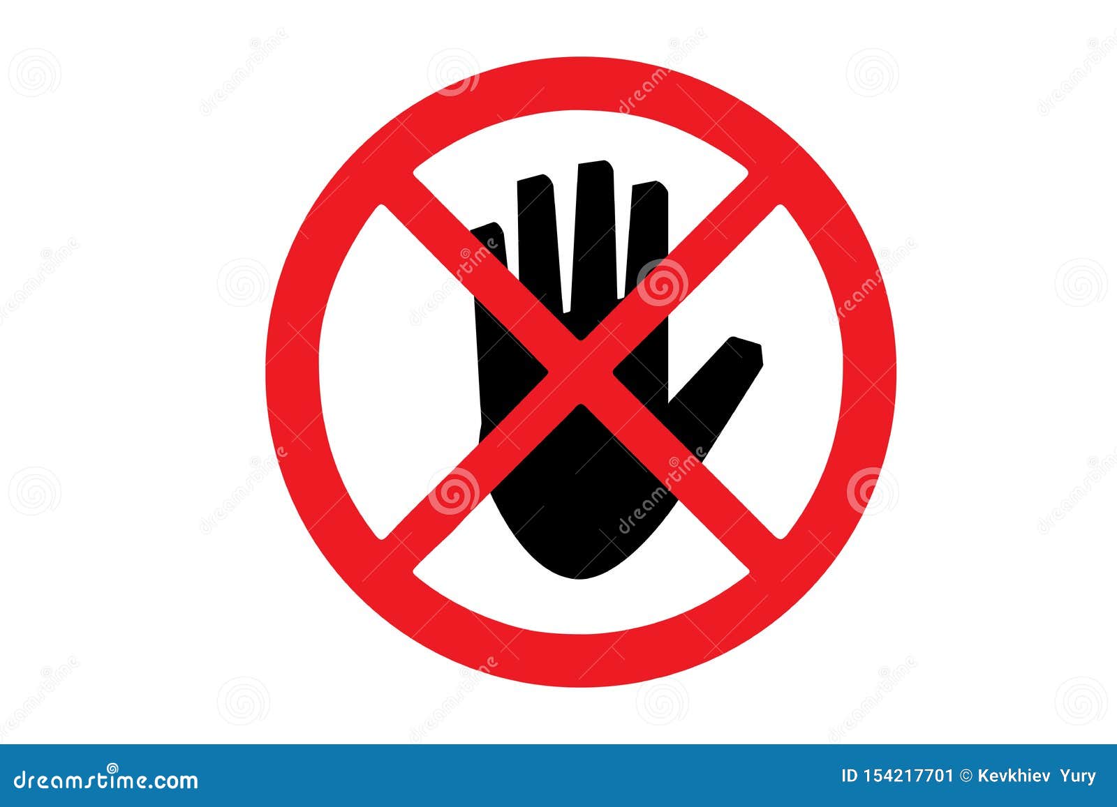 Do Not Touch Icon. Vector Illustration Stock Vector - Illustration of ...