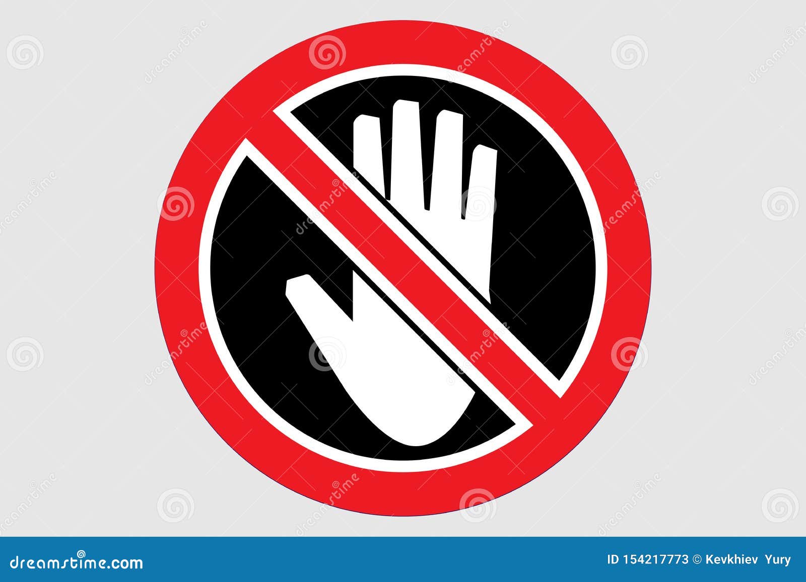 Do Not Touch Icon. Vector Illustration Stock Vector - Illustration of ...