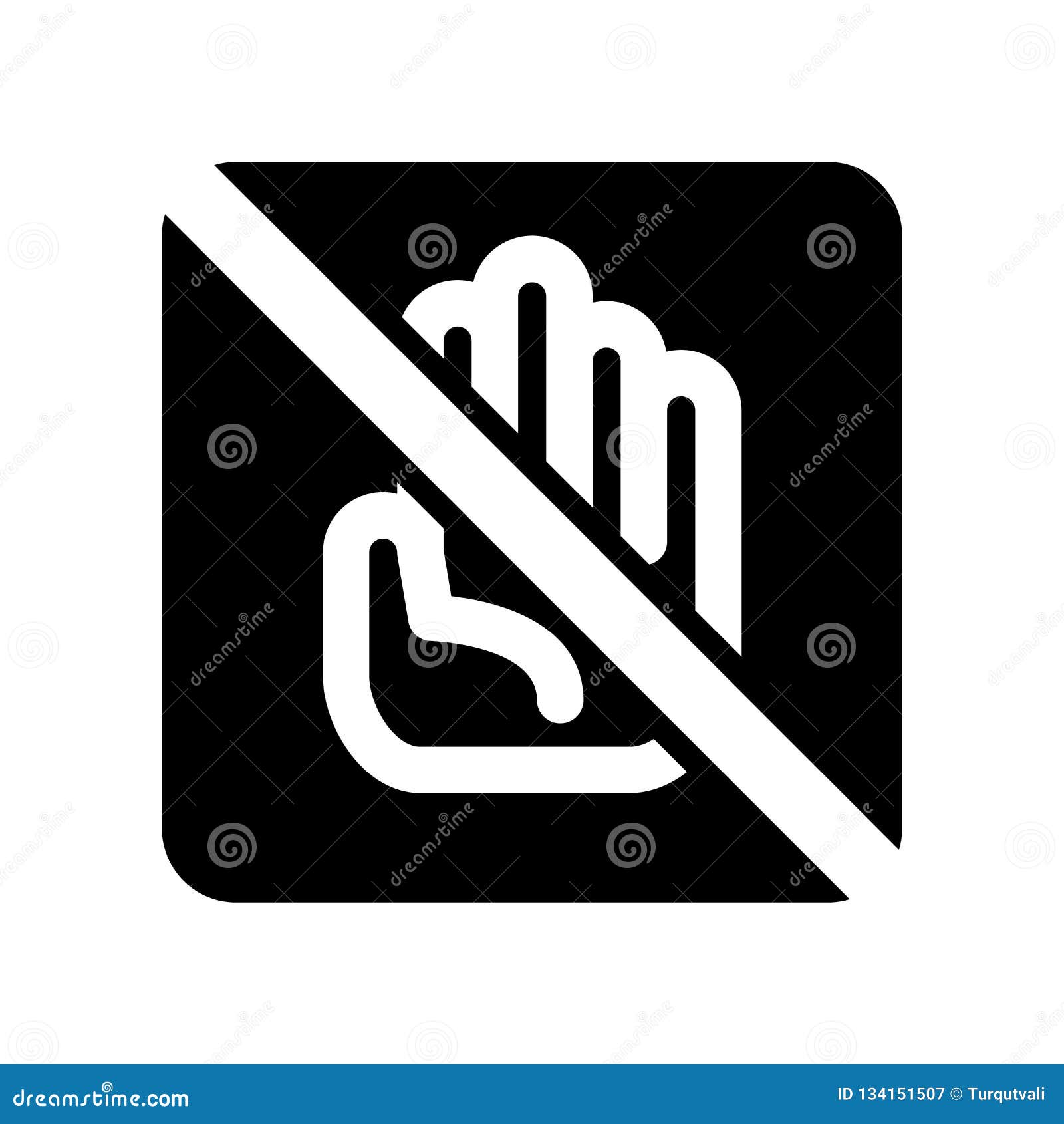 Do Not Touch Icon Vector Isolated on White Background, Do Not Touch ...