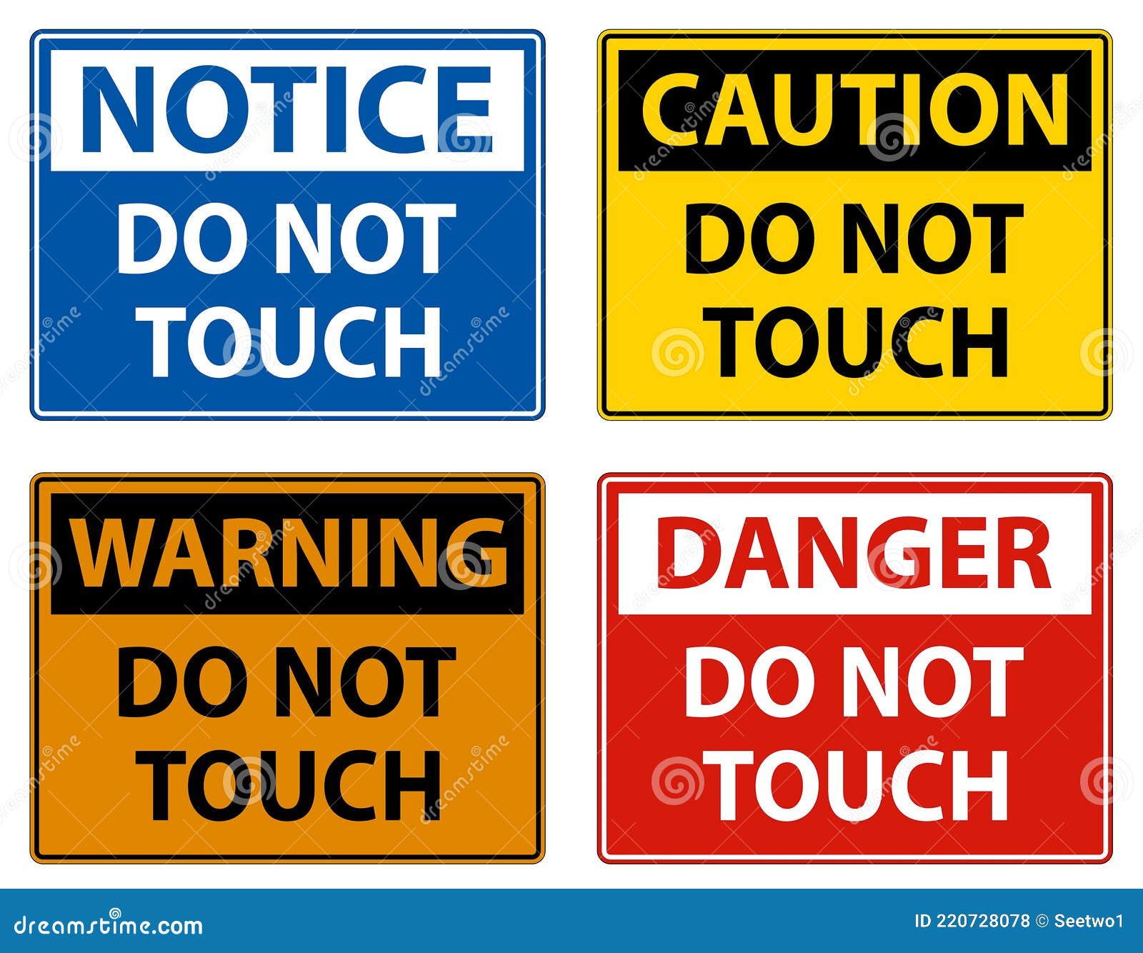 Don`t Touch Please Sign, No Entry Sign, Prohibition Symbol, Pictogram ...