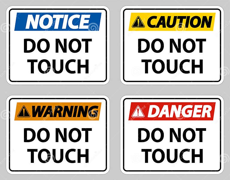 Do Not Touch and Please Do Not Touch Sign Stock Vector - Illustration ...