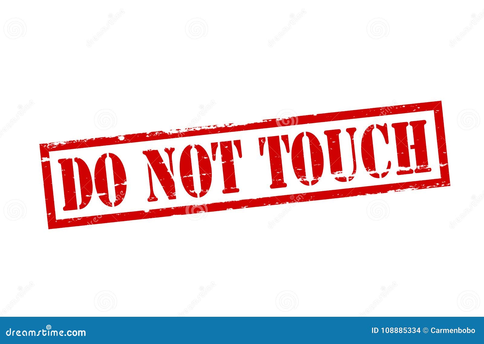 Do not touch stock illustration. Illustration of touch - 108885334