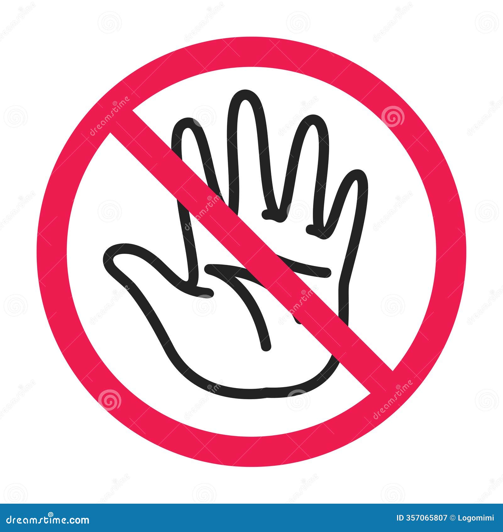 No Entry Icon Vector. Line Stop Road Symbol Isolated. Trendy Flat ...