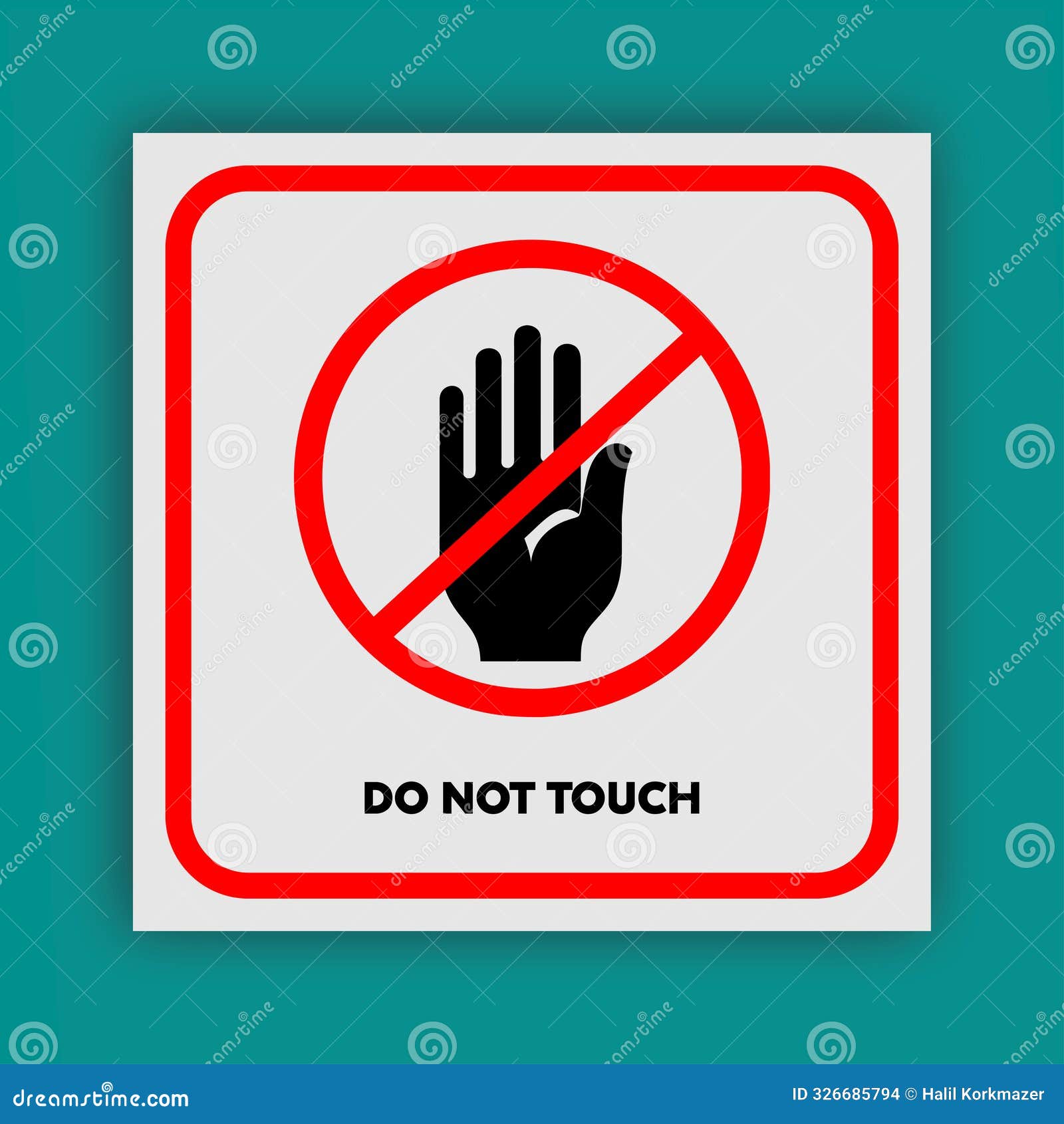 Do Not Touch Sign. Do Not Touch Eyes, Nose, Mouth. Avoid Handshakes ...