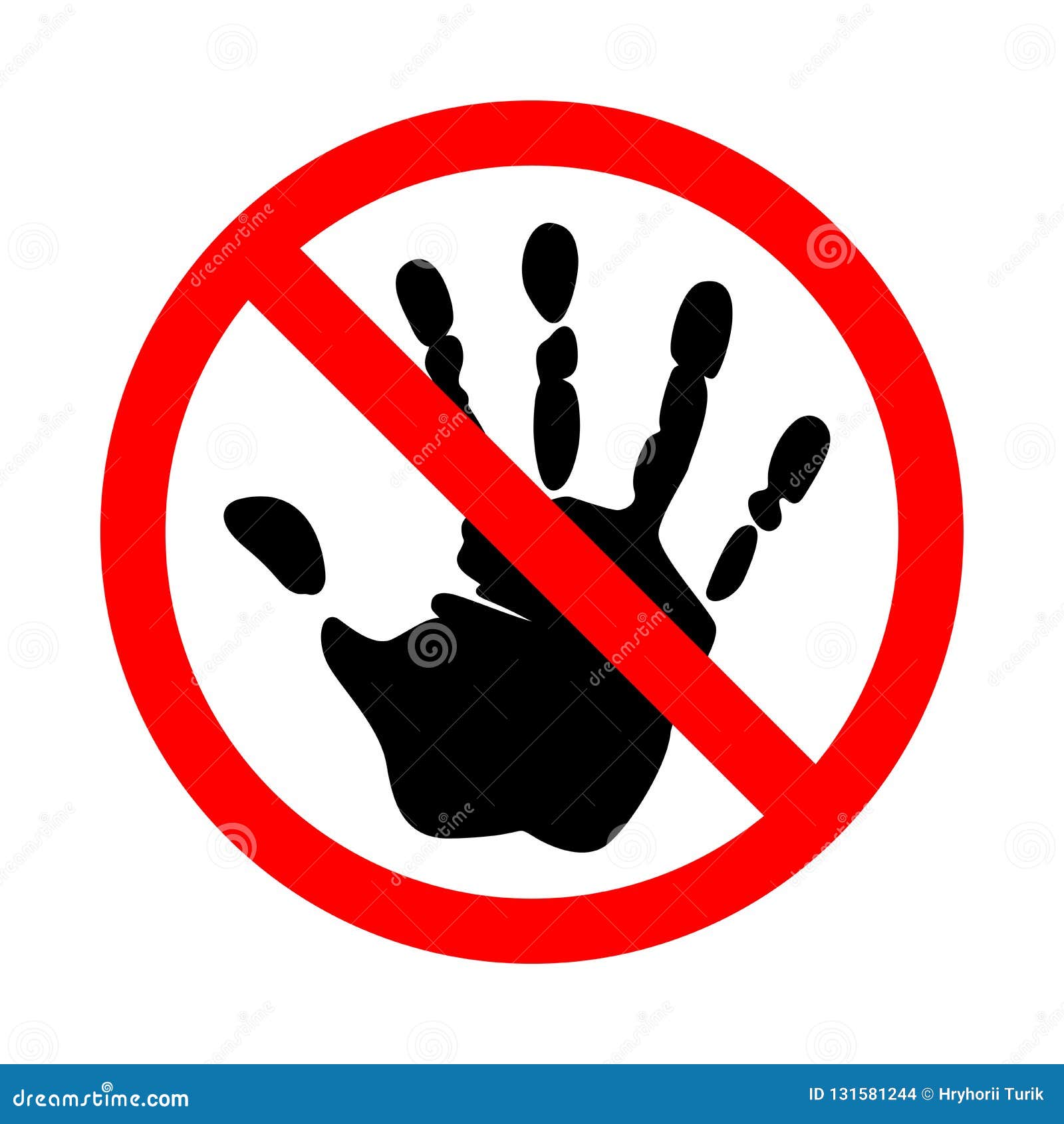 Do Not Touch Cartoon Vector | CartoonDealer.com #34589399