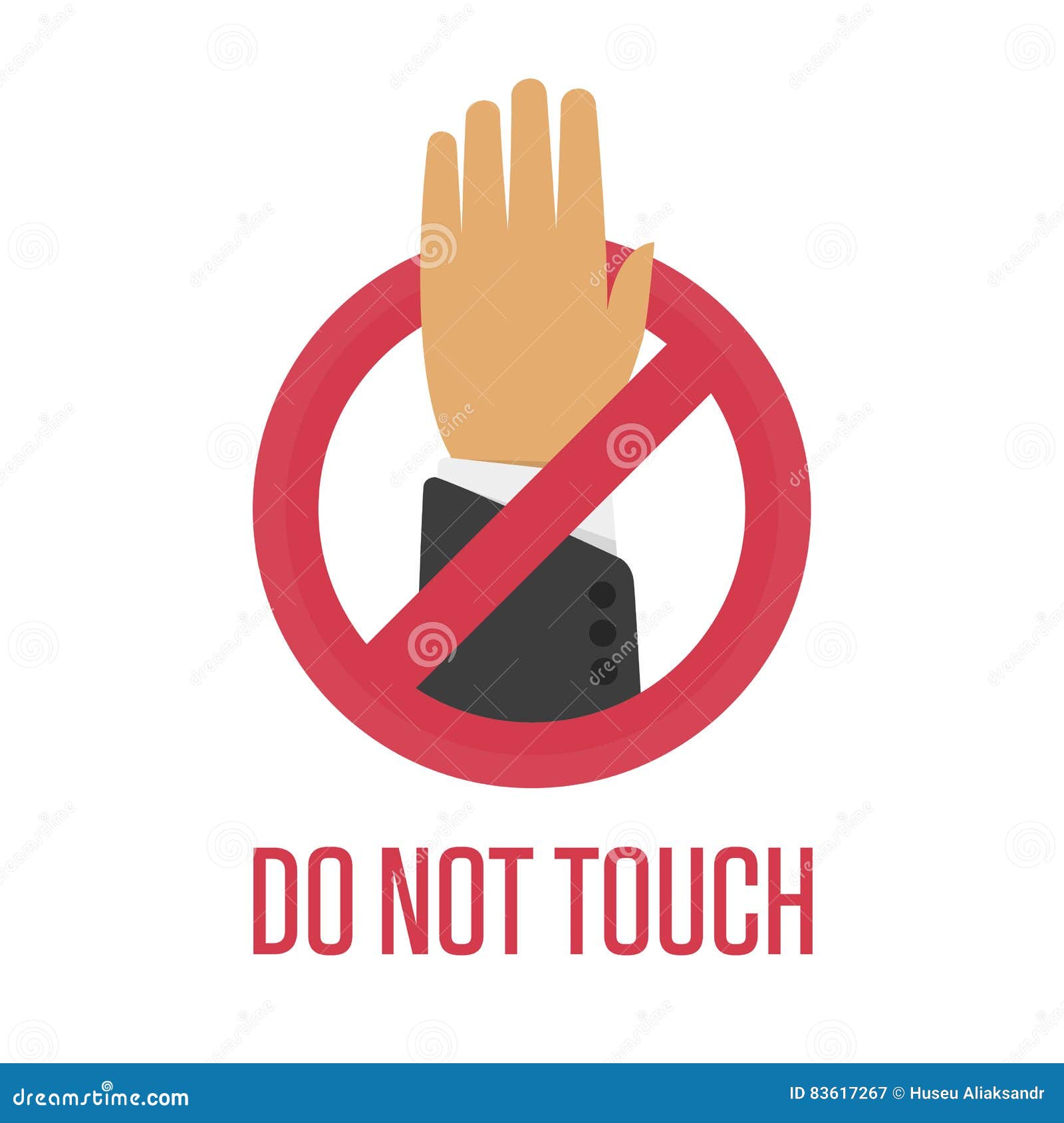 Do not touch sing. stock vector. Illustration of rule - 83617267
