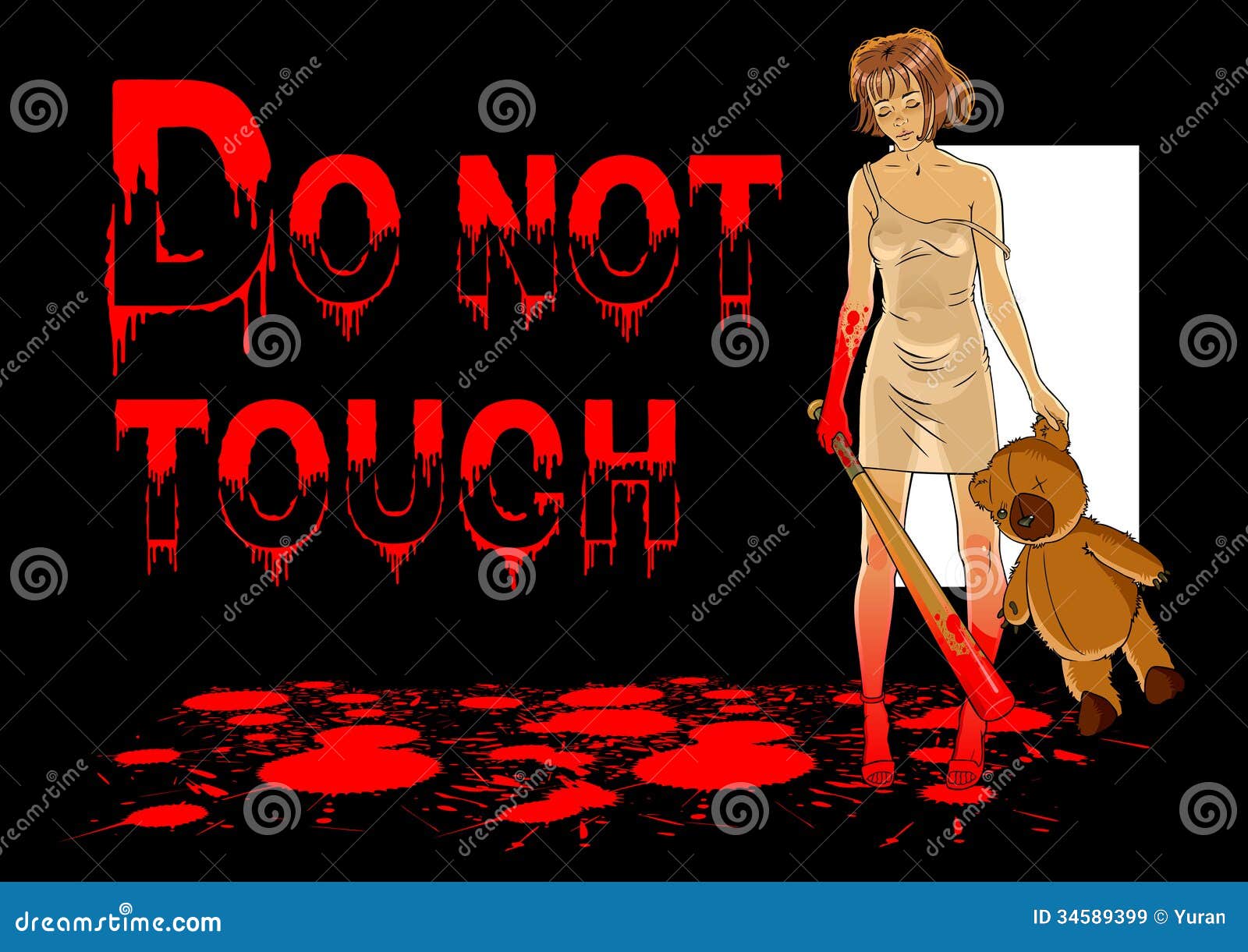 Do Not Touch Cartoon Vector | CartoonDealer.com #34589399