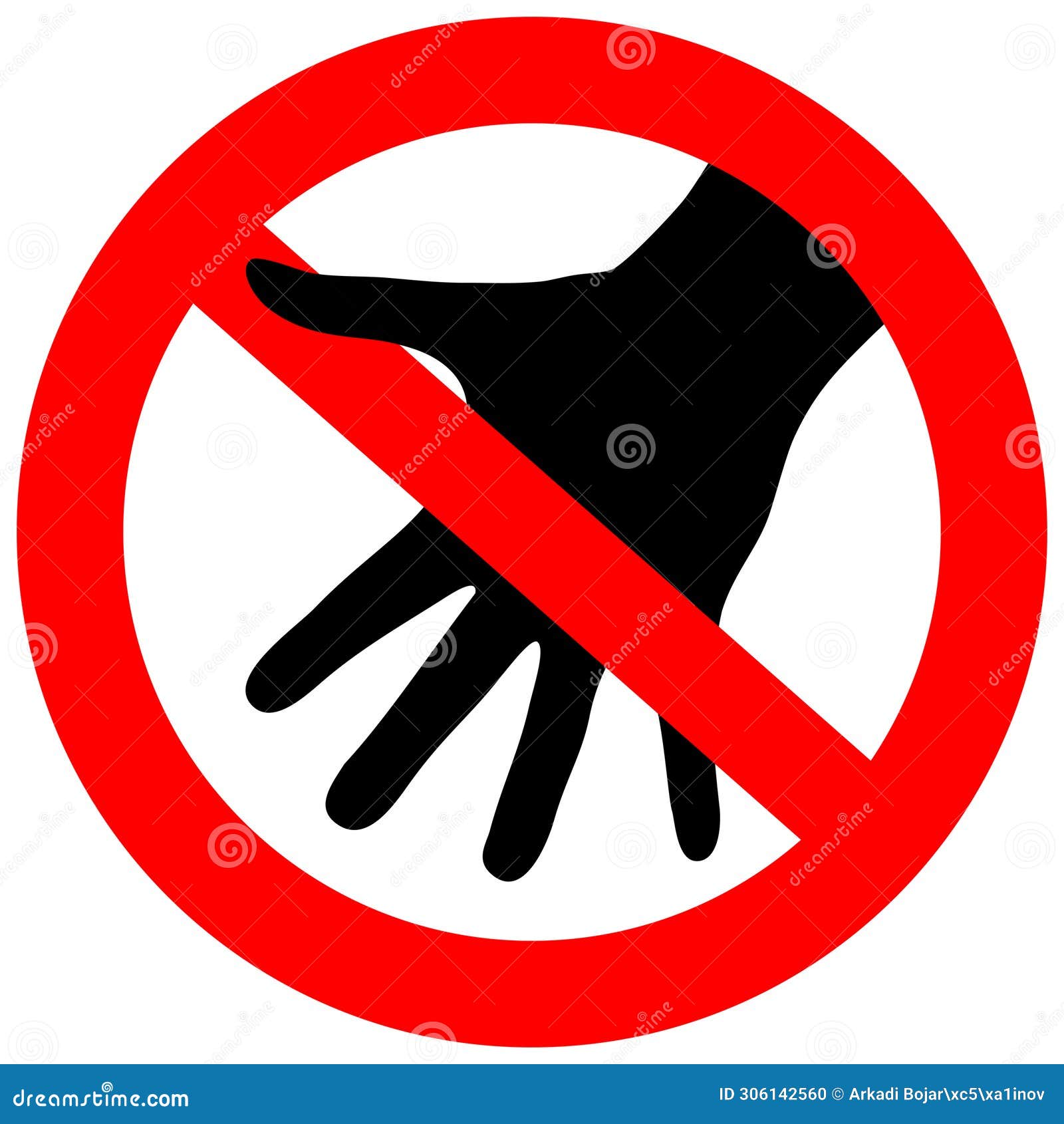 Do Not Touch Vector Sign With Finger | CartoonDealer.com #212954598