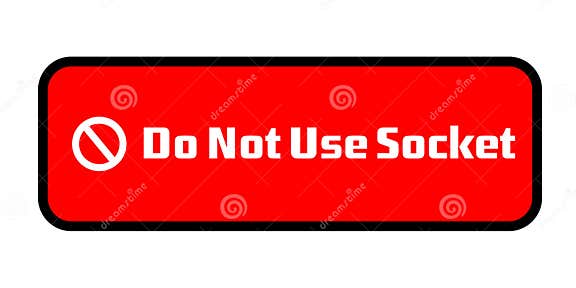 Do Not Unplug Power Socket Warning Labels Stock Vector - Illustration ...
