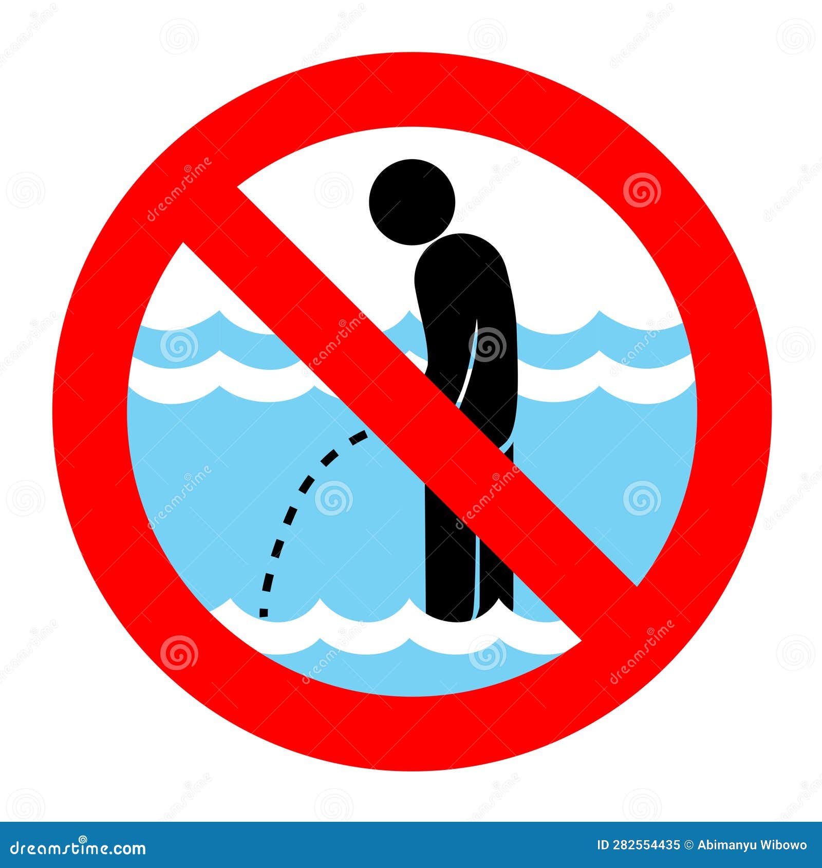 Do Not Urinate in the Pool No in the Swimming Pool No Urinating Blue ...