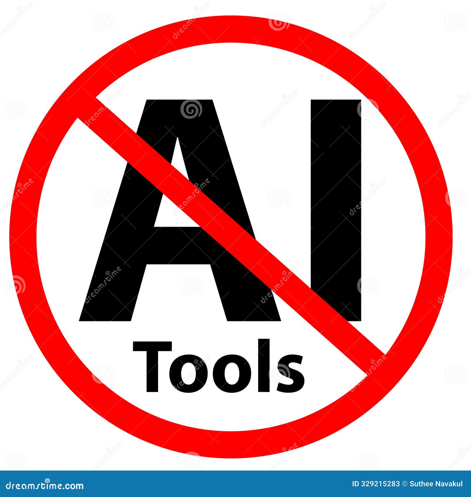 Do Not Use AI Tools. Artificial Intelegent is Not Allowed. No AI Sign ...