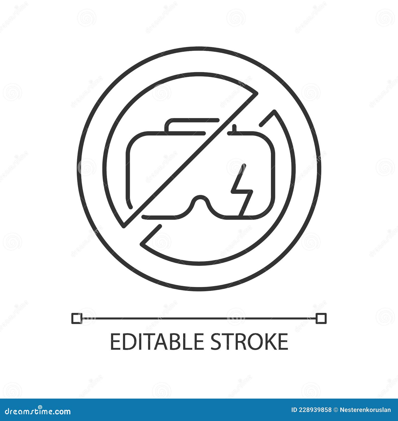 Do Not Use when Broken Linear Manual Label Icon Stock Vector ...