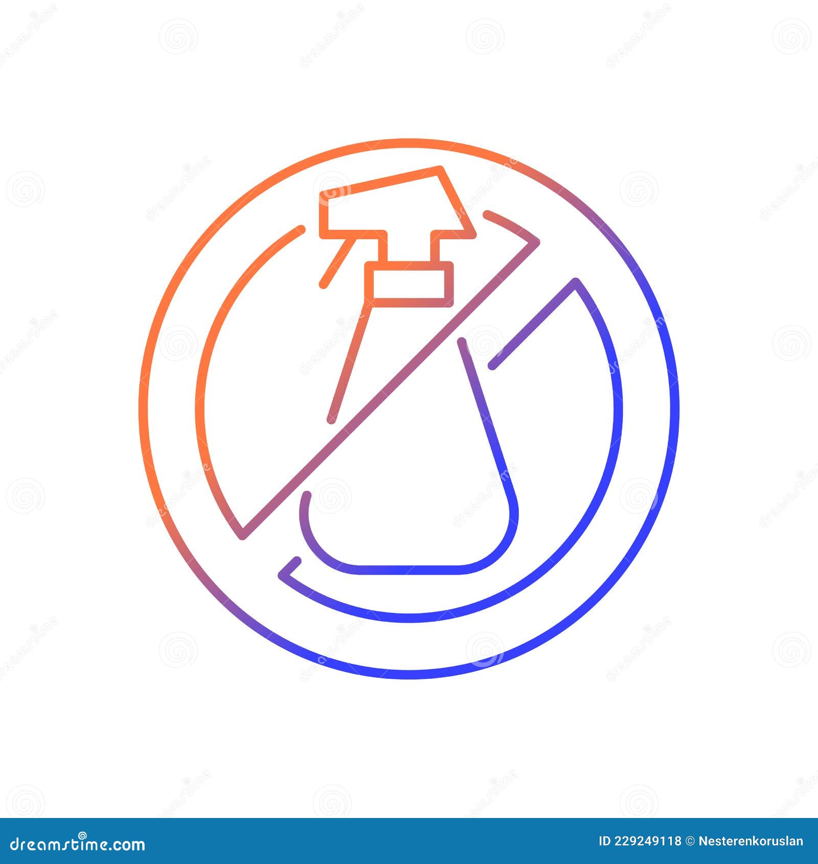 Do Not Use Cleaning Agents Gradient Linear Vector Manual Label Icon ...