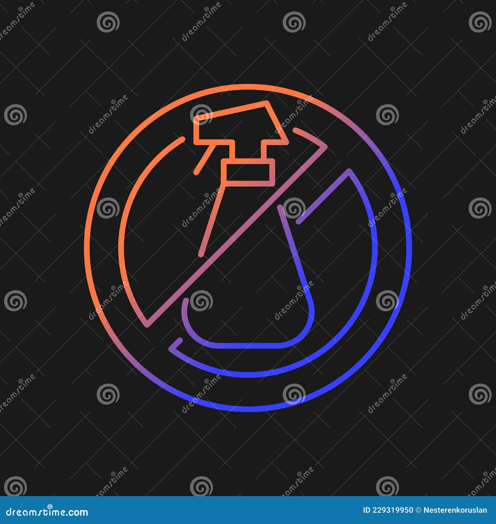Do Not Use Cleaning Agents Gradient Vector Manual Label Icon for Dark ...