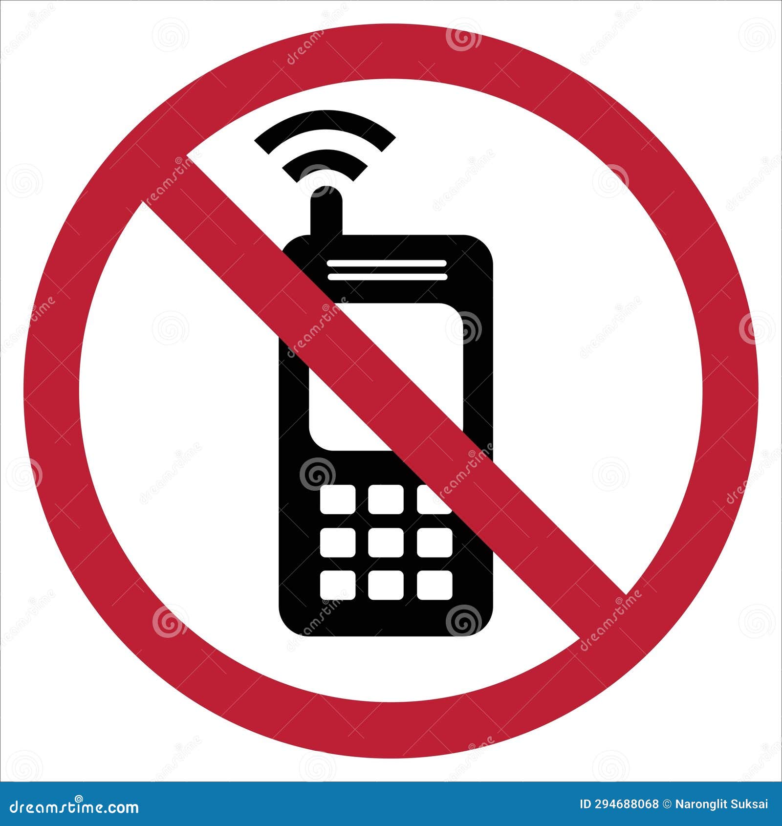 Do Not Use Communication Tools Stock Illustration - Illustration of ...