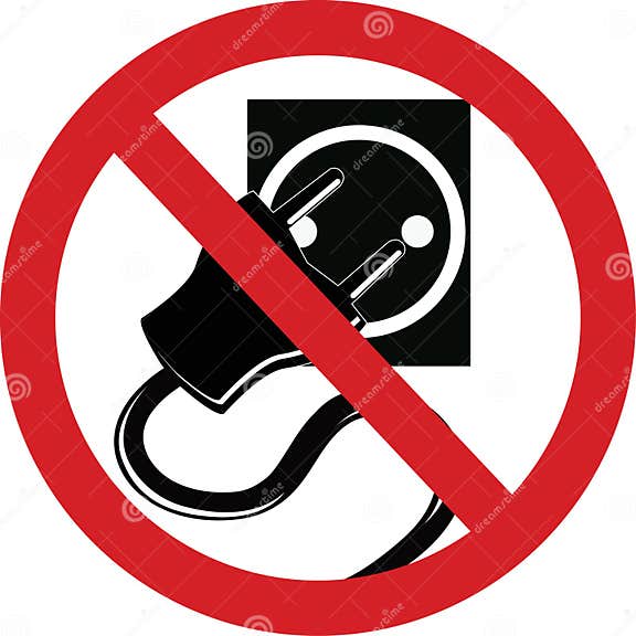 Do not use electricity stock vector. Illustration of current - 21893753