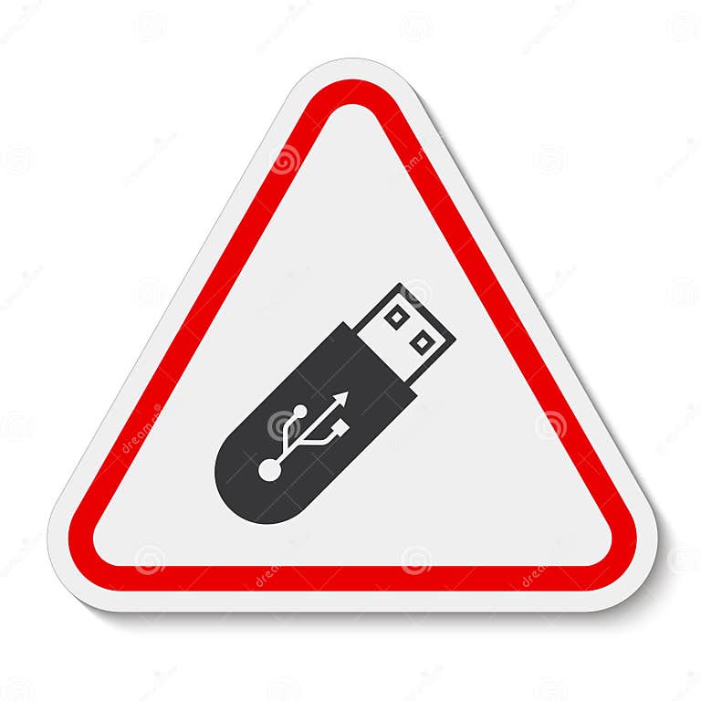 Do Not Use Flash Drive Symbol Sign Isolate on White Background,Vector ...
