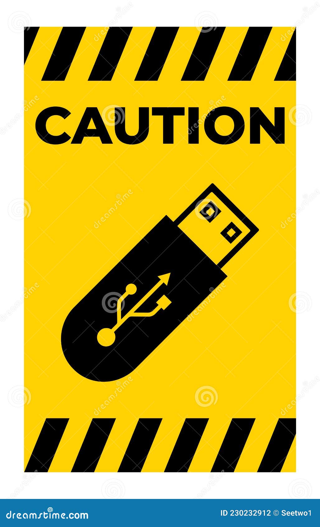 Do Not Use Flash Drive Symbol Sign Isolate on White Background,Vector ...
