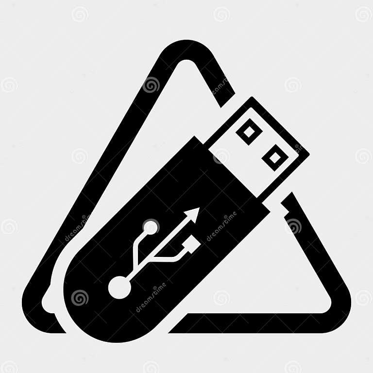 Do Not Use Flash Drive Symbol Sign Isolate on White Background,Vector ...
