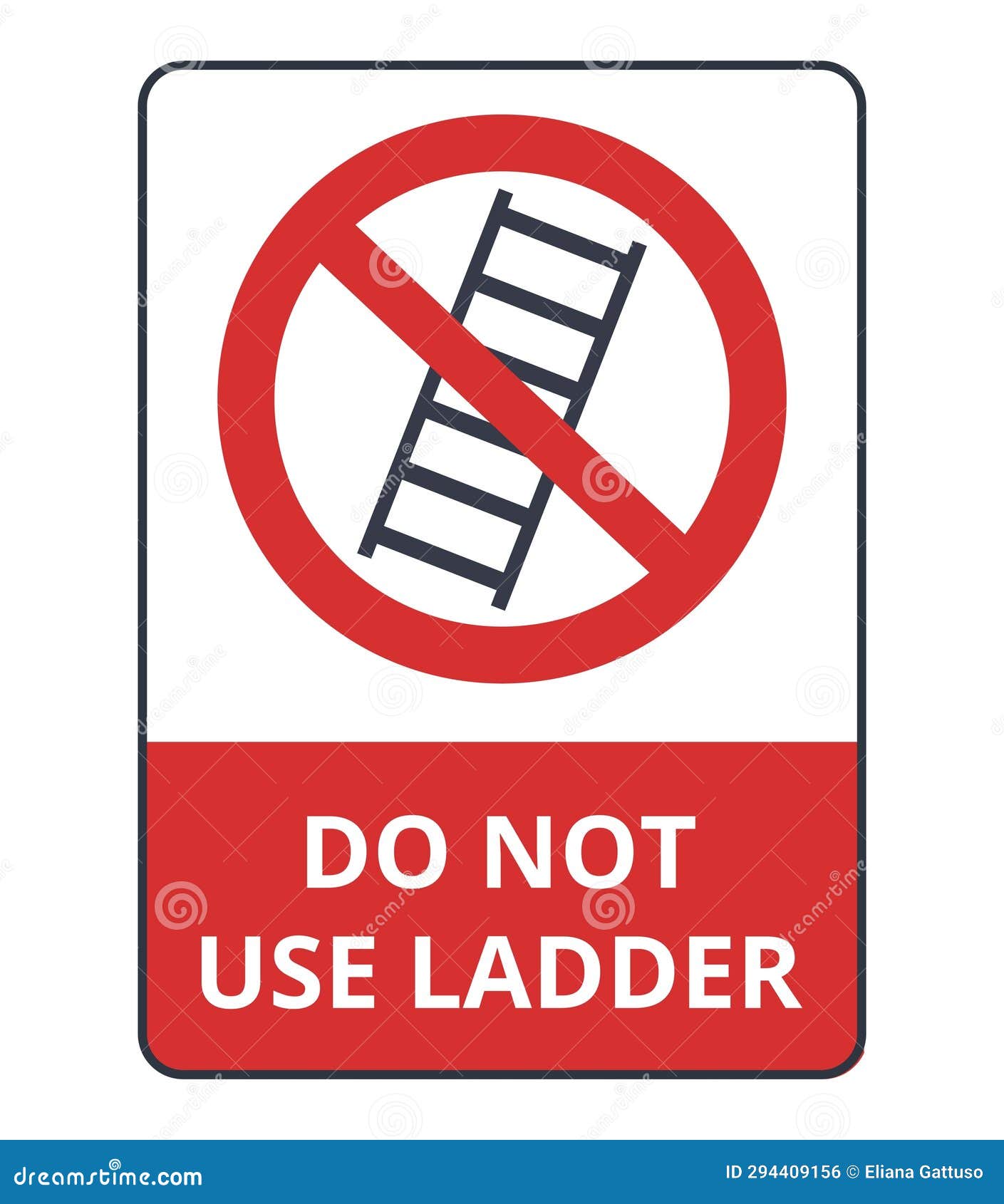Do Not Sit On Ladder Symbol Sign,Vector Illustration, Isolated On White ...