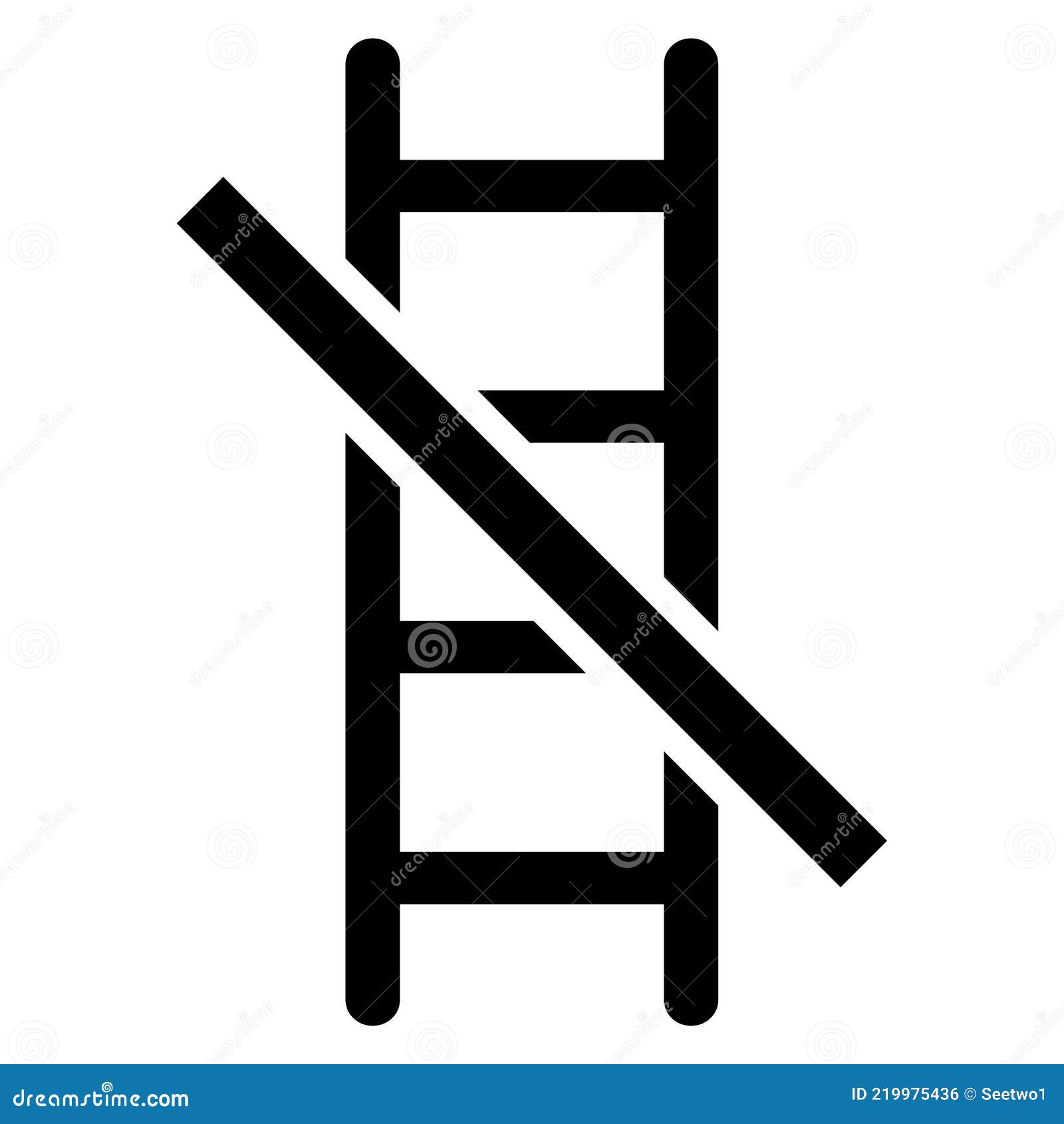 Do Not Use Ladders Symbol stock vector. Illustration of industrial ...