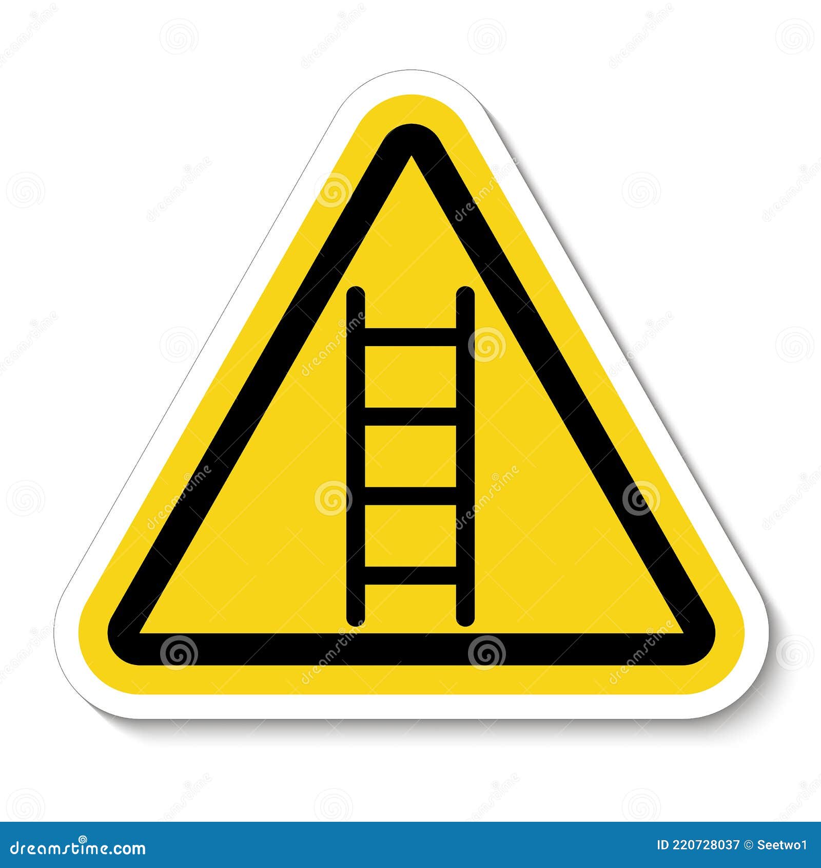 Do Not Use Ladders Symbol stock vector. Illustration of background ...