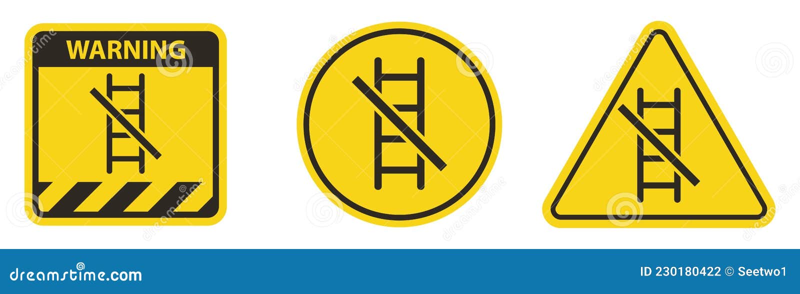 Do Not Use Ladders Symbol stock vector. Illustration of ladder - 230180422
