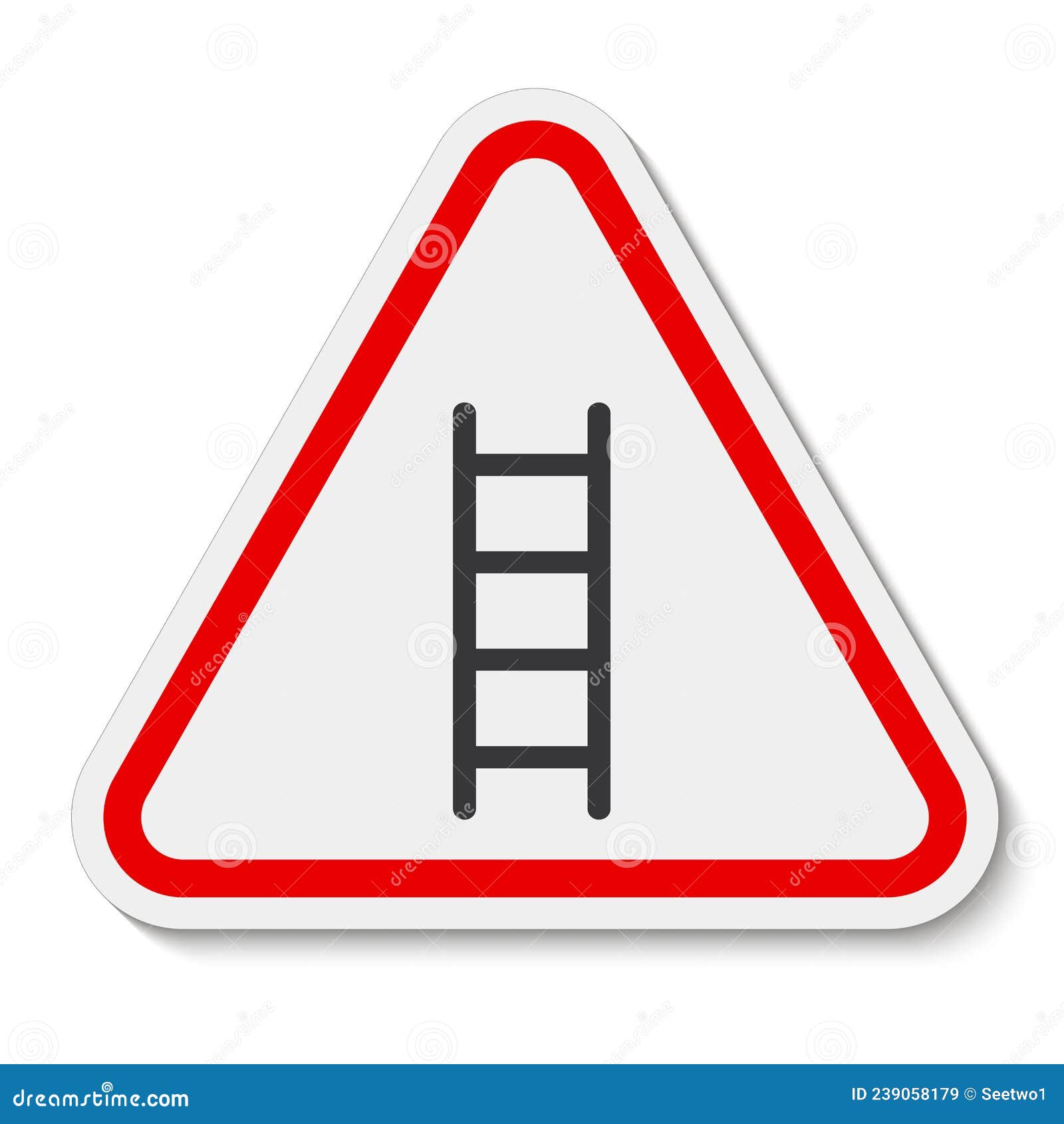 Do Not Use Ladders Symbol stock vector. Illustration of icon - 239058179