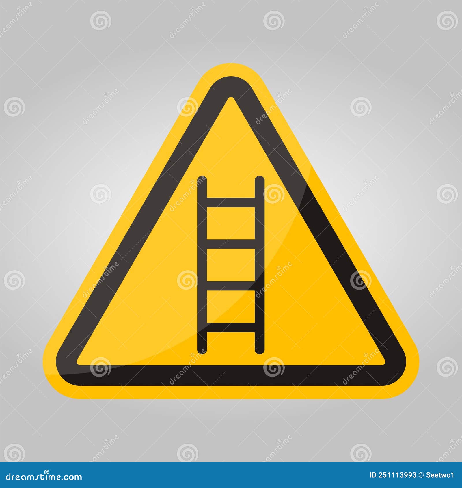 Do Not Use Ladders Symbol stock vector. Illustration of person - 251113993