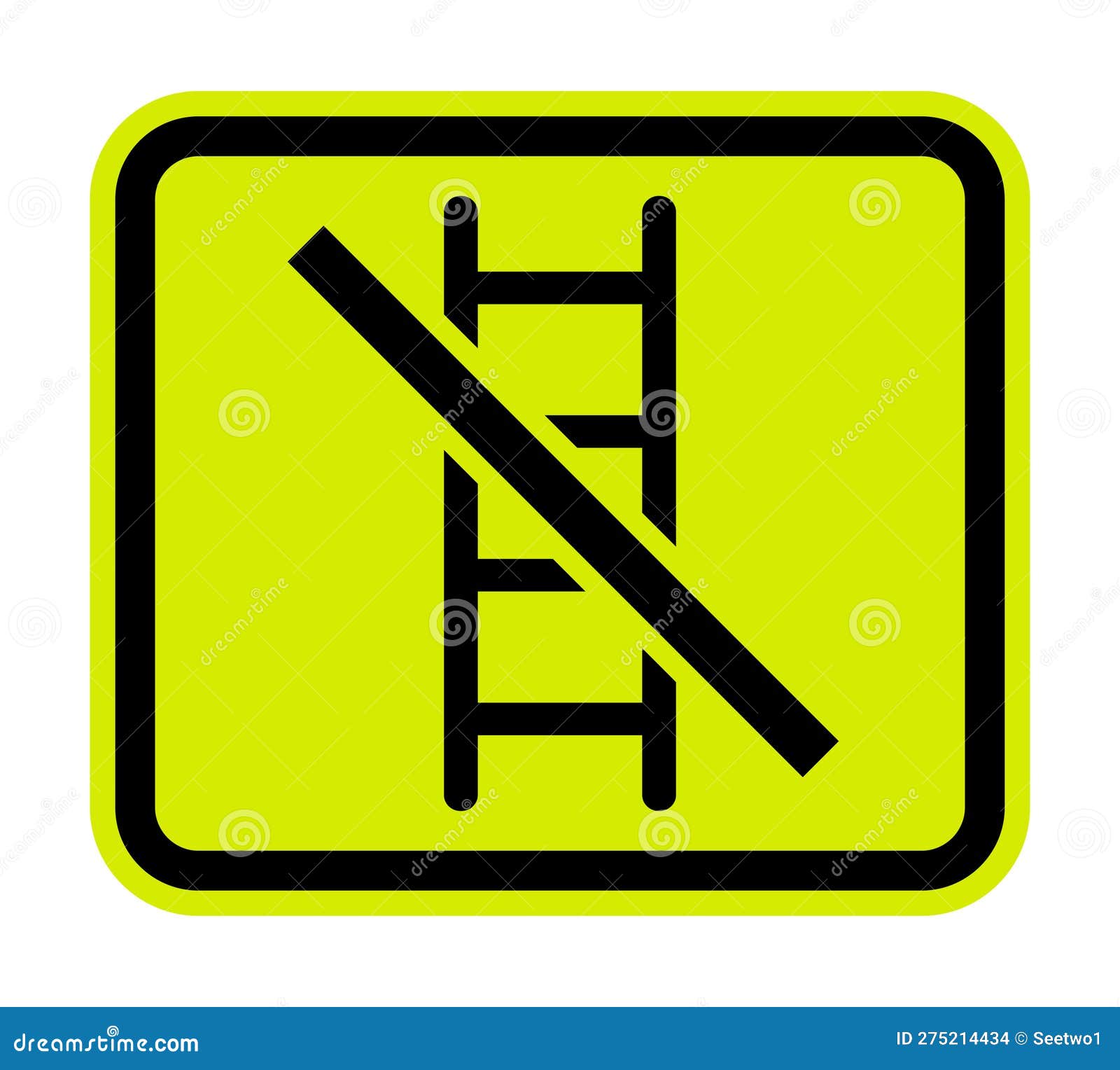 Do Not Use Ladders Symbol stock vector. Illustration of electrical ...
