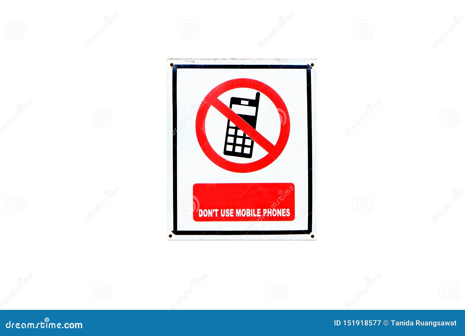Do Not Use Mobile Phones Sign on White Background Stock Image - Image ...