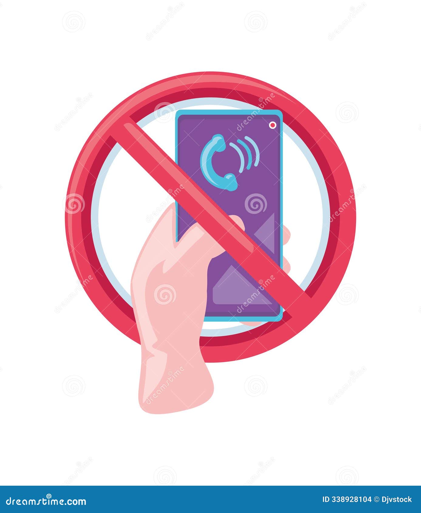 Do not use phone stock vector. Illustration of caution - 338928104