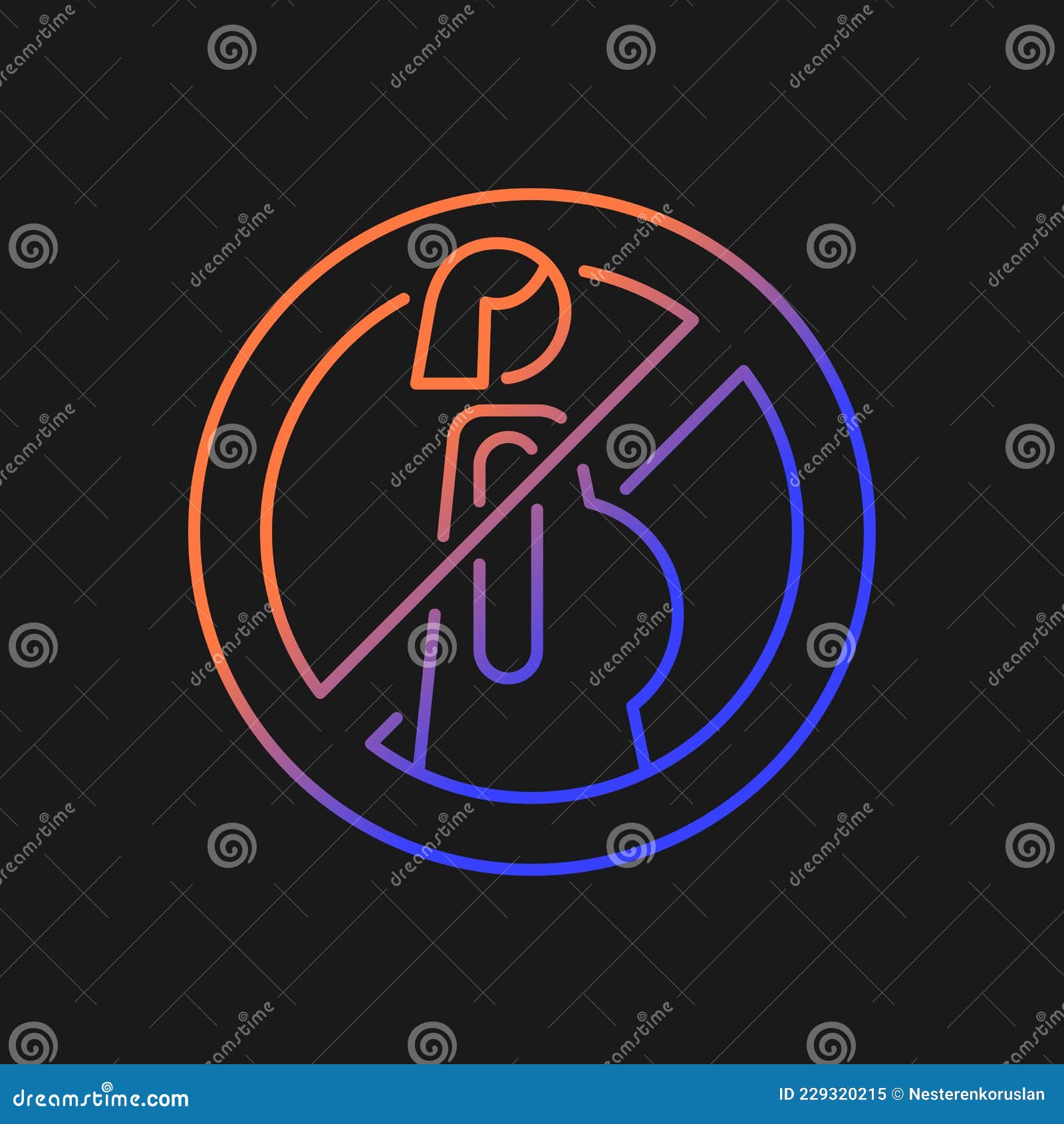 Do Not Use when Pregnant Gradient Vector Manual Label Icon for Dark ...