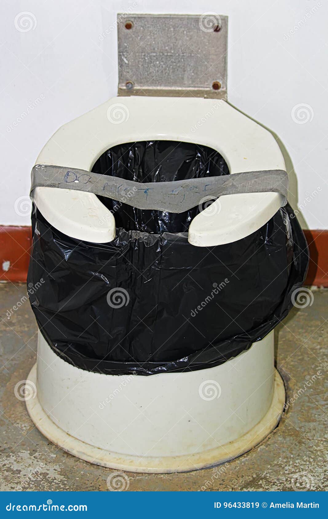 Do Not Use Sign on an Out of Order Pit Latrine Stock Image - Image of ...