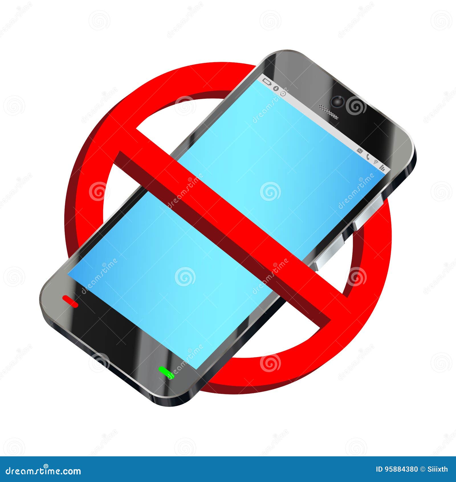 Do Not Use Smartphone Prohibition Sign Vector Stock Vector ...