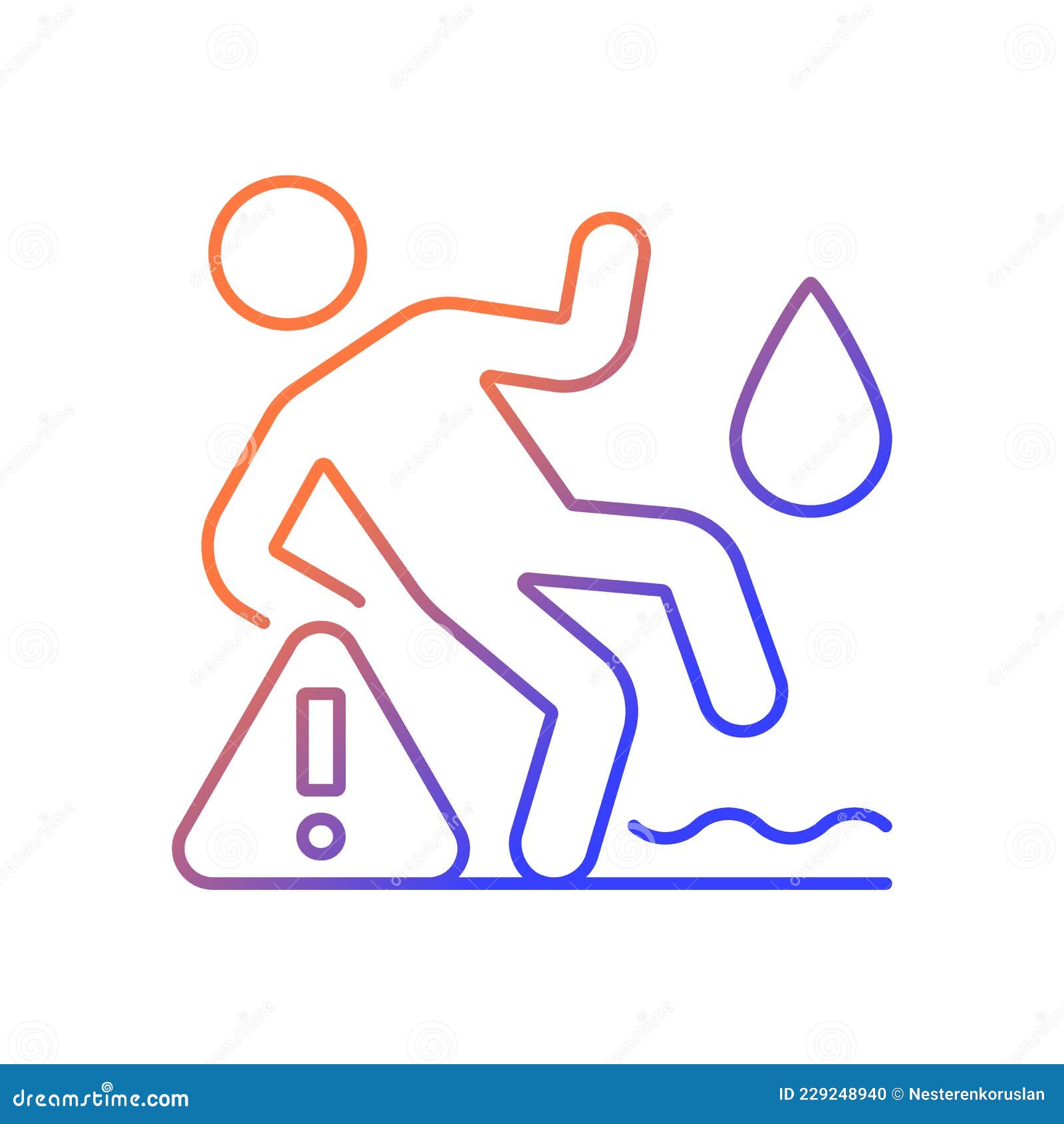 Do Not Use on Wet Surface Gradient Linear Vector Manual Label Icon ...