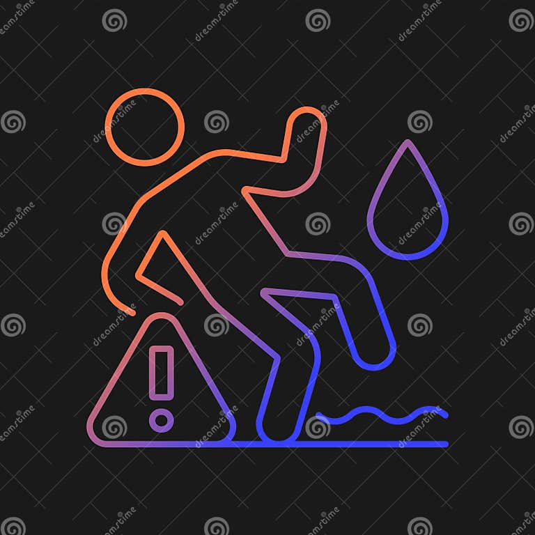 Do Not Use on Wet Surface Gradient Vector Manual Label Icon for Dark ...