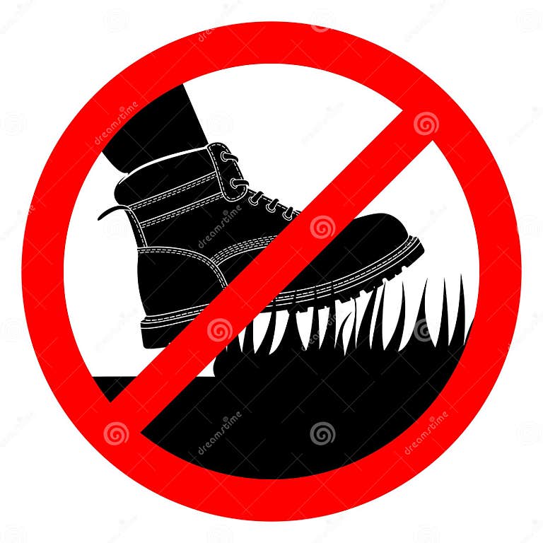 Do not walk on grass stock vector. Illustration of garden - 326843672 Do not walk on grass stock vector. Illustration of garden - 326843672