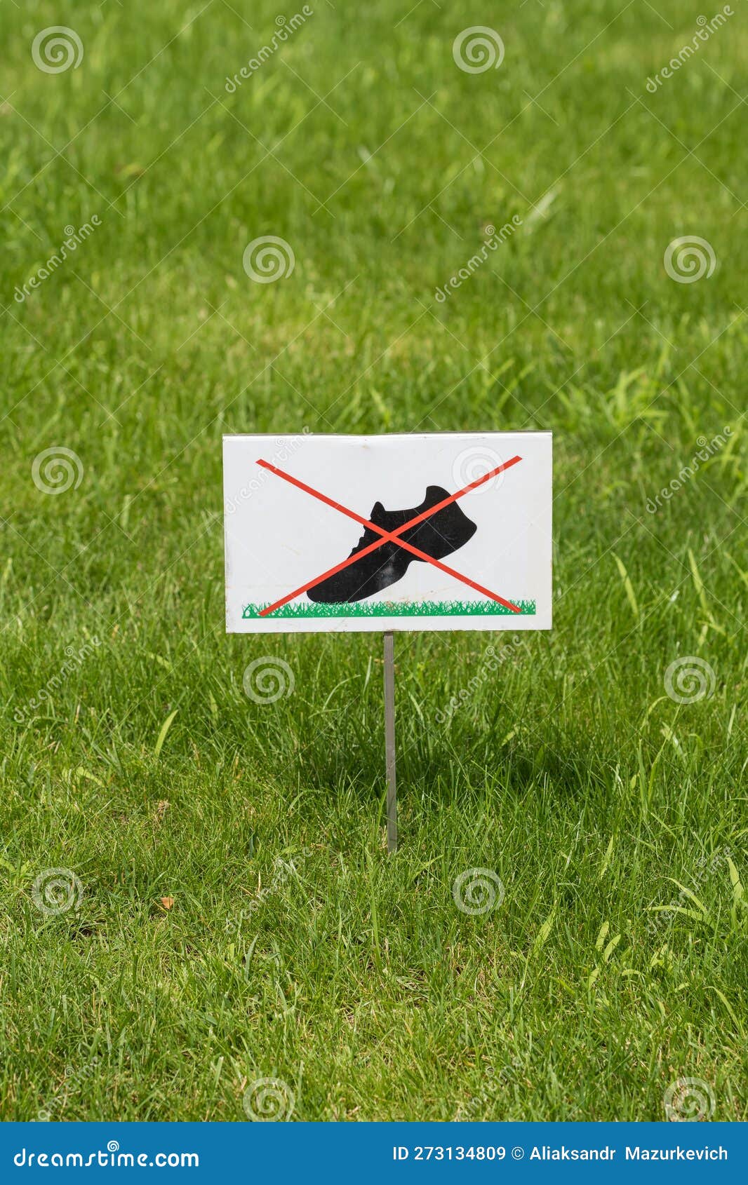 Do Not Walk on the Grass Sign Placed on a Beautiful Green Lawn. Stock ... Do Not Walk on the Grass Sign Placed on a Beautiful Green Lawn. Stock ...