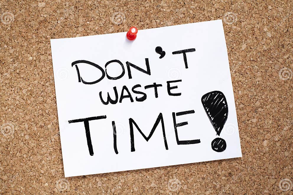 Do not Waste Time stock image. Image of control, focus - 44220121