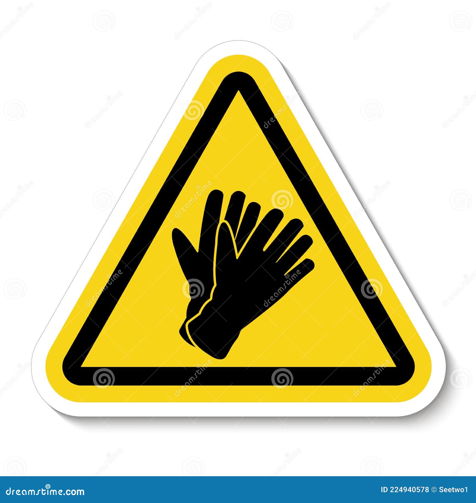 Do Not Wear Gloves,Please Take Off the Gloves Stock Vector ...