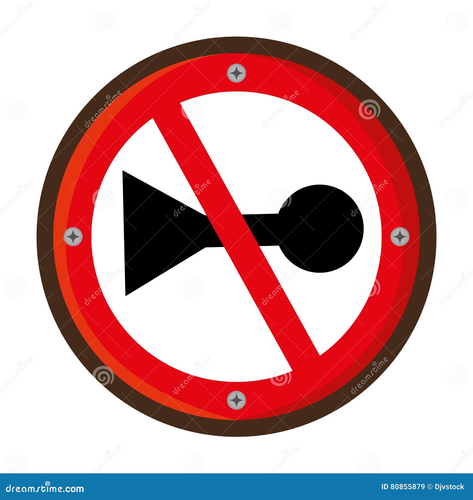 Do Not Whistle Traffic Signal Stock Vector - Illustration of signs ...
