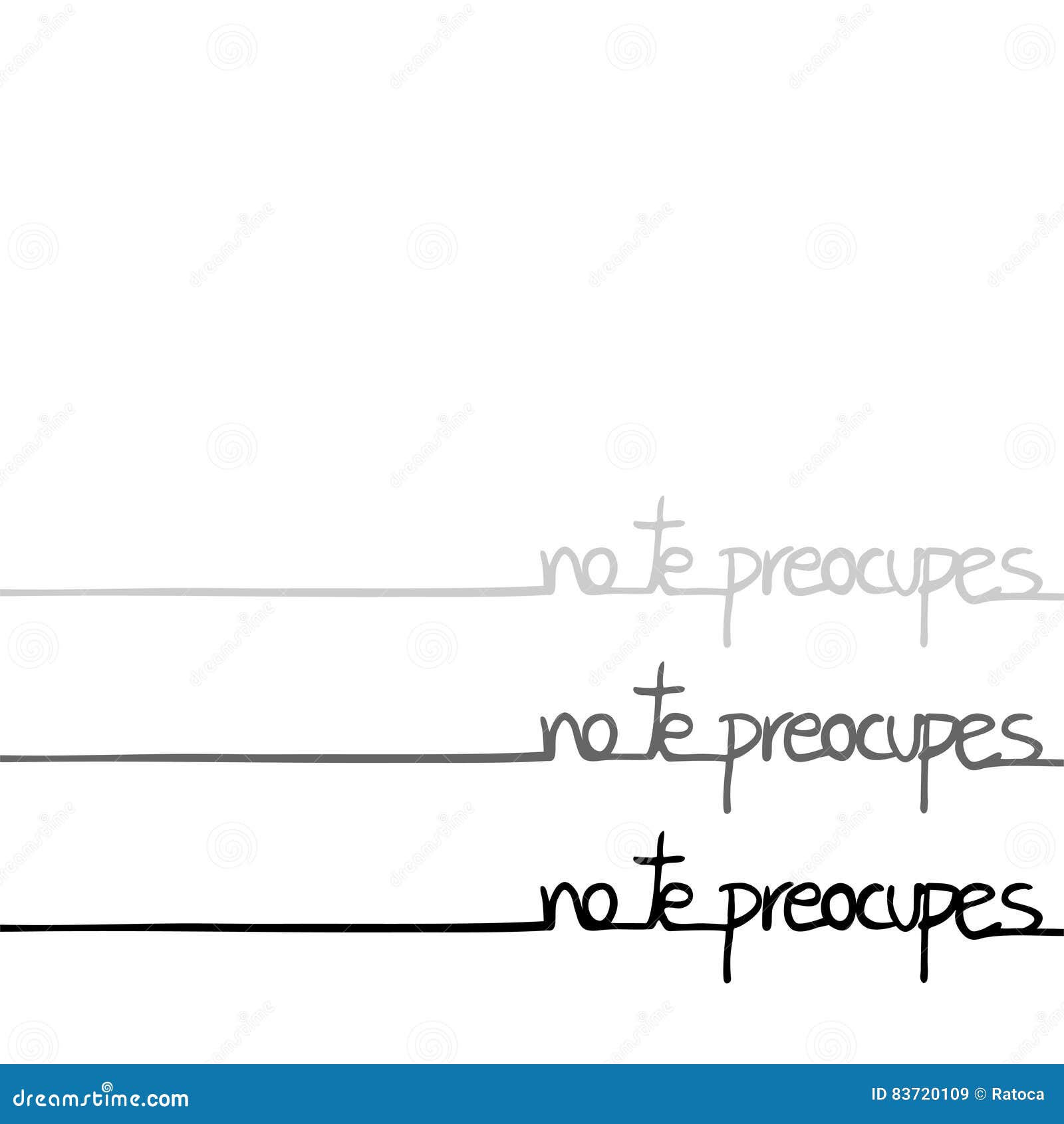 Do Not Worry Message in Spanish Language Stock Vector - Illustration of ... Do Not Worry Message in Spanish Language Stock Vector - Illustration of ...