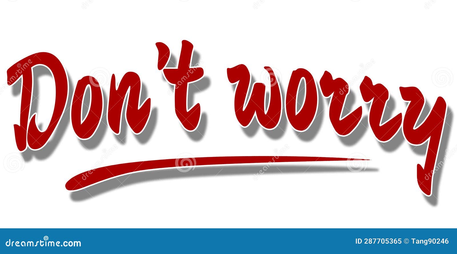 Do Not Worry Word Isolated on White Background Stock Illustration ...