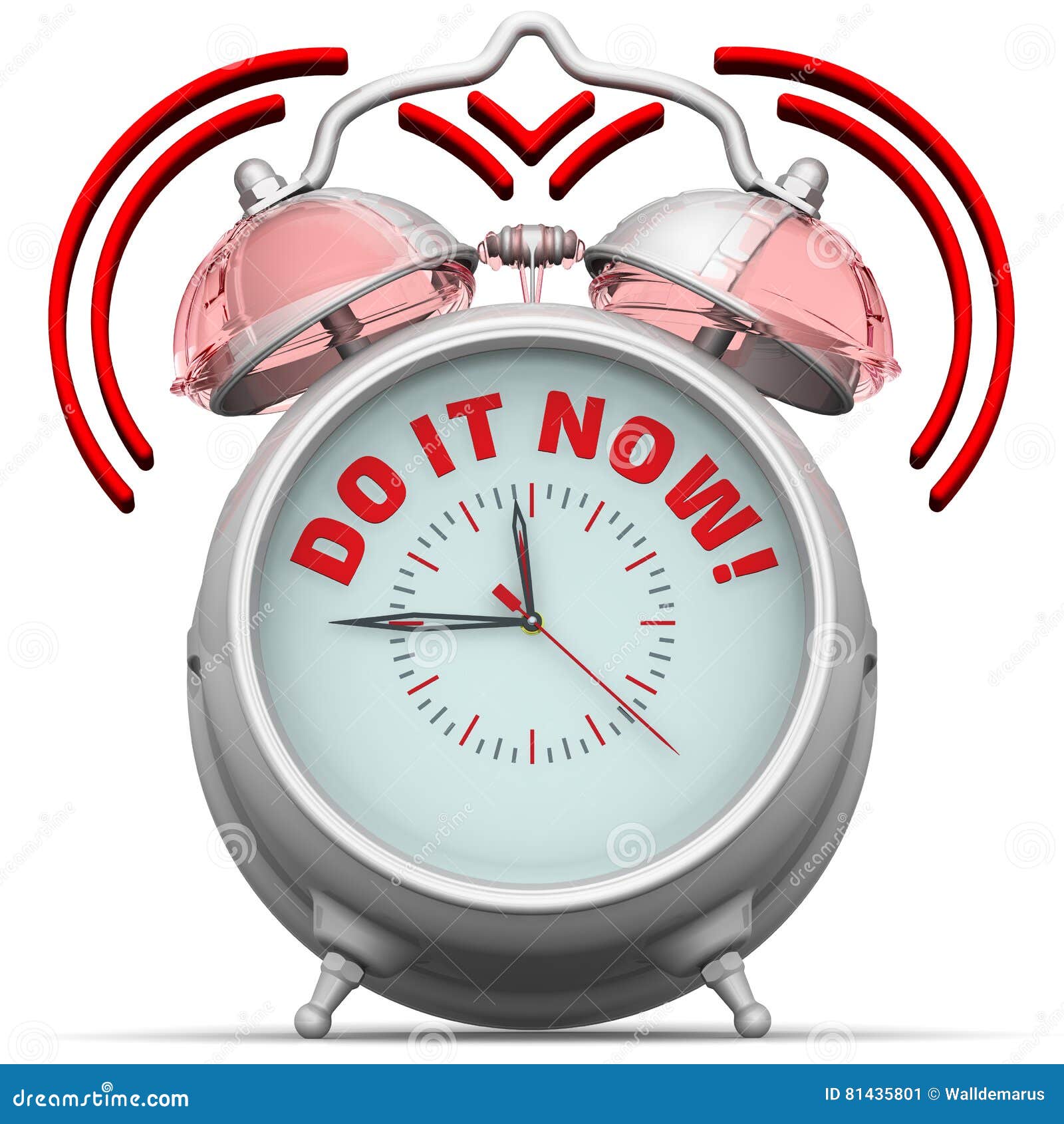 Do it Now! the Alarm Clock with an Inscription Stock Illustration ...