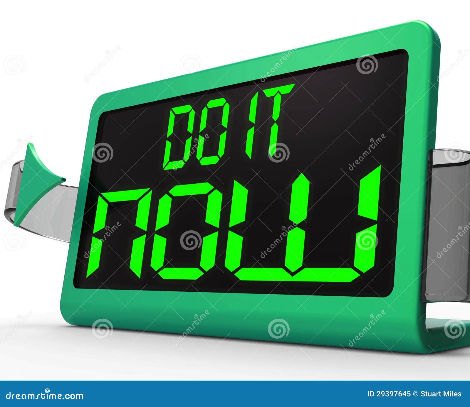 Do it Now Clock Shows Urgency for Action Stock Illustration ...