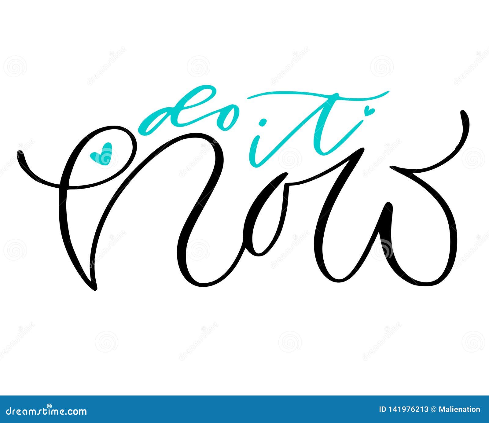Do it Now - Modern Calligraphy Print. Typographic Poster Design ...