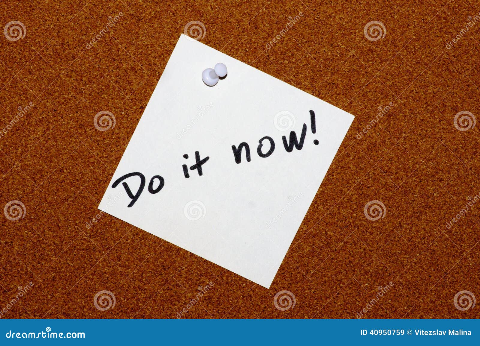 Do it now! stock image. Image of note, achievement, encouragement ...