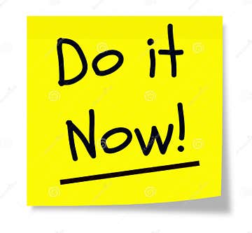 Do it Now Sticky Pad stock illustration. Illustration of underline ...