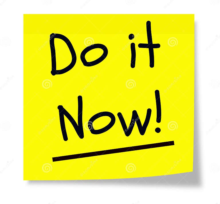 Do it Now Sticky Pad stock illustration. Illustration of underline ...